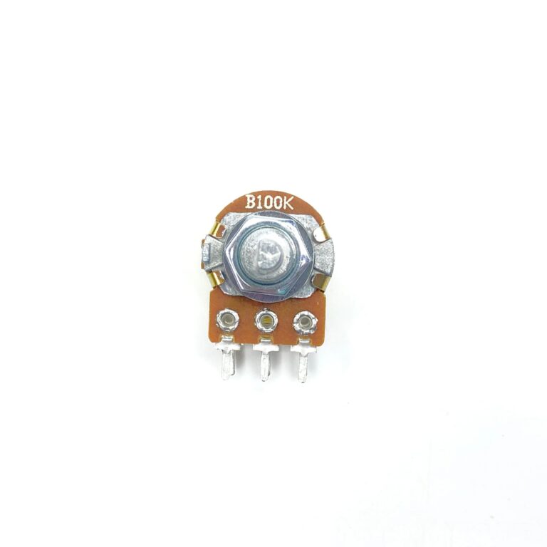 100k ohm Dual Gang Rotary Potentiometer 6 Pin D Type Shaft - Electro store